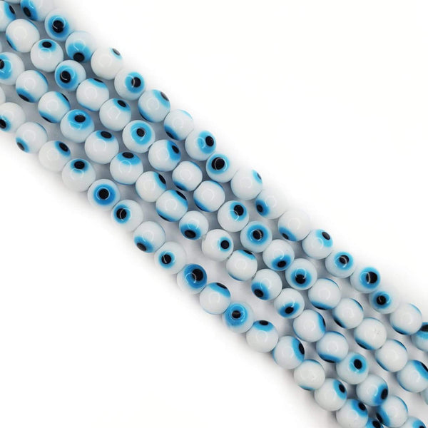 Ojo Turco Blanco con Azul | Distribuidor en México – Accesorios Rubi