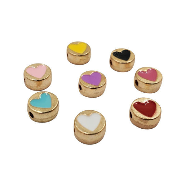 Dije Pastilla con Corazón Esmaltado – Accesorios Rubi